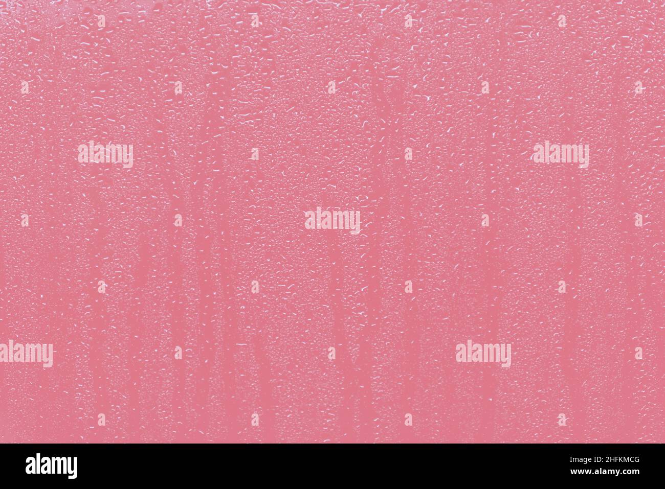 Pacific Pink Rain Droplets Running Down a Window Background. Abstract ...
