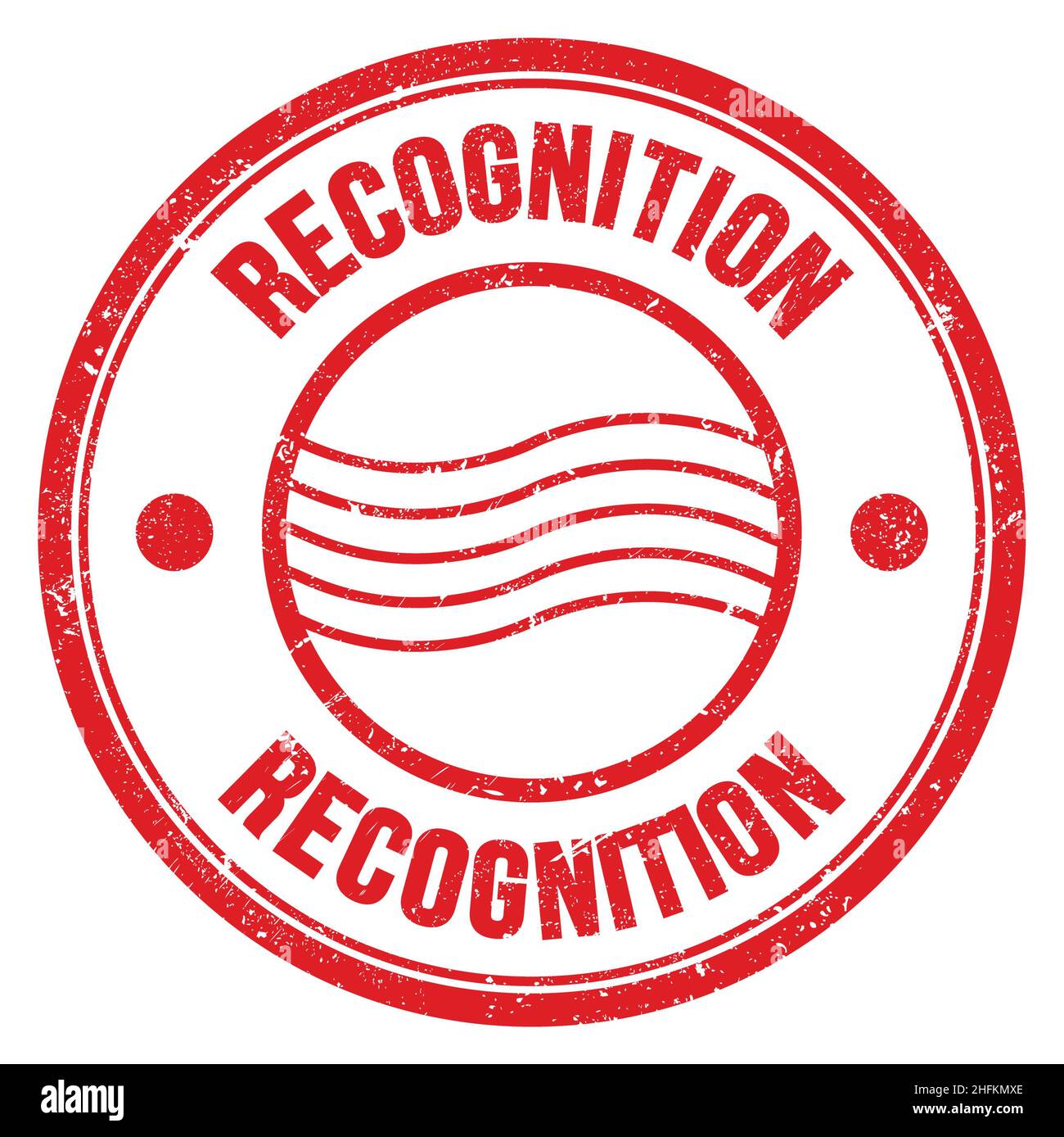 RECOGNITION word written on red round postal stamp sign Stock Photo - Alamy