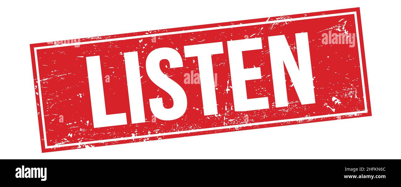Listen stamp hi-res stock photography and images - Alamy