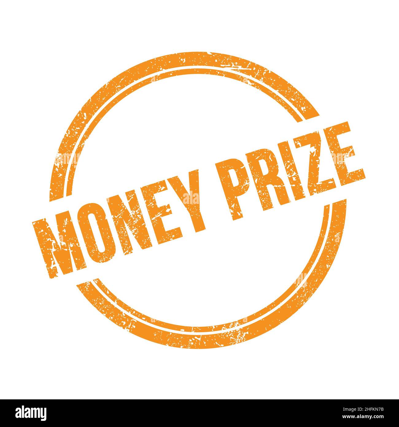 MONEY PRIZE text written on orange grungy vintage round stamp Stock ...