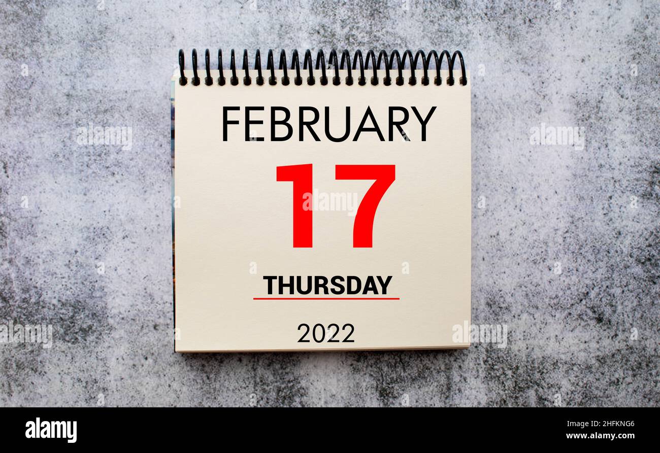 february 17. 17th day of month, calendar date. Stand for desktop ...