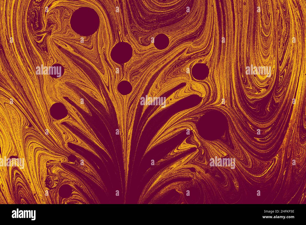 .Traditional art of Ebru marbling. Abstract marbling floral pattern for ...