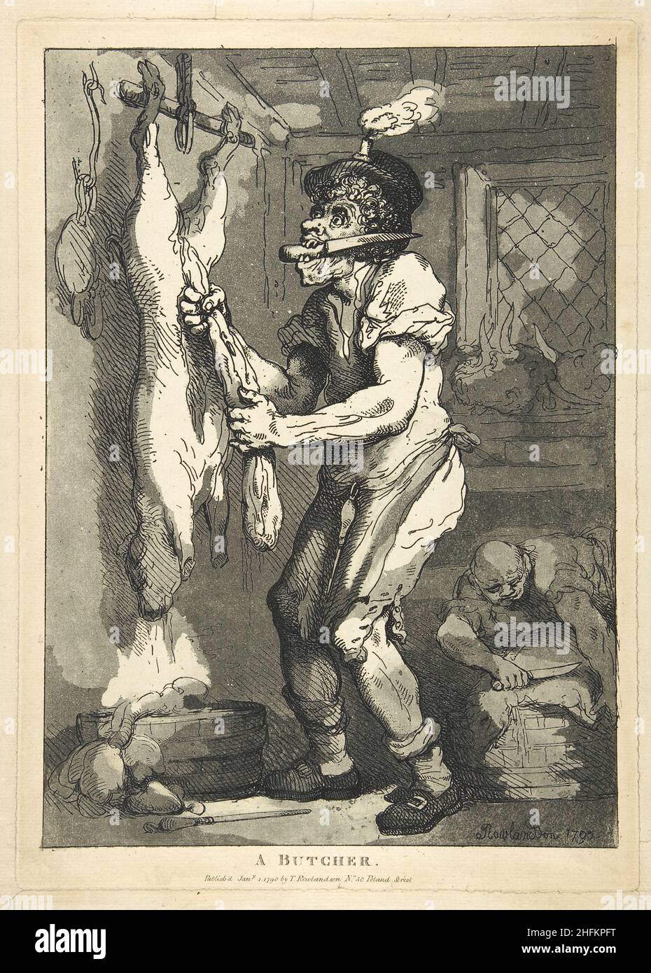 London butcher shop 1800s hi-res stock photography and images - Alamy