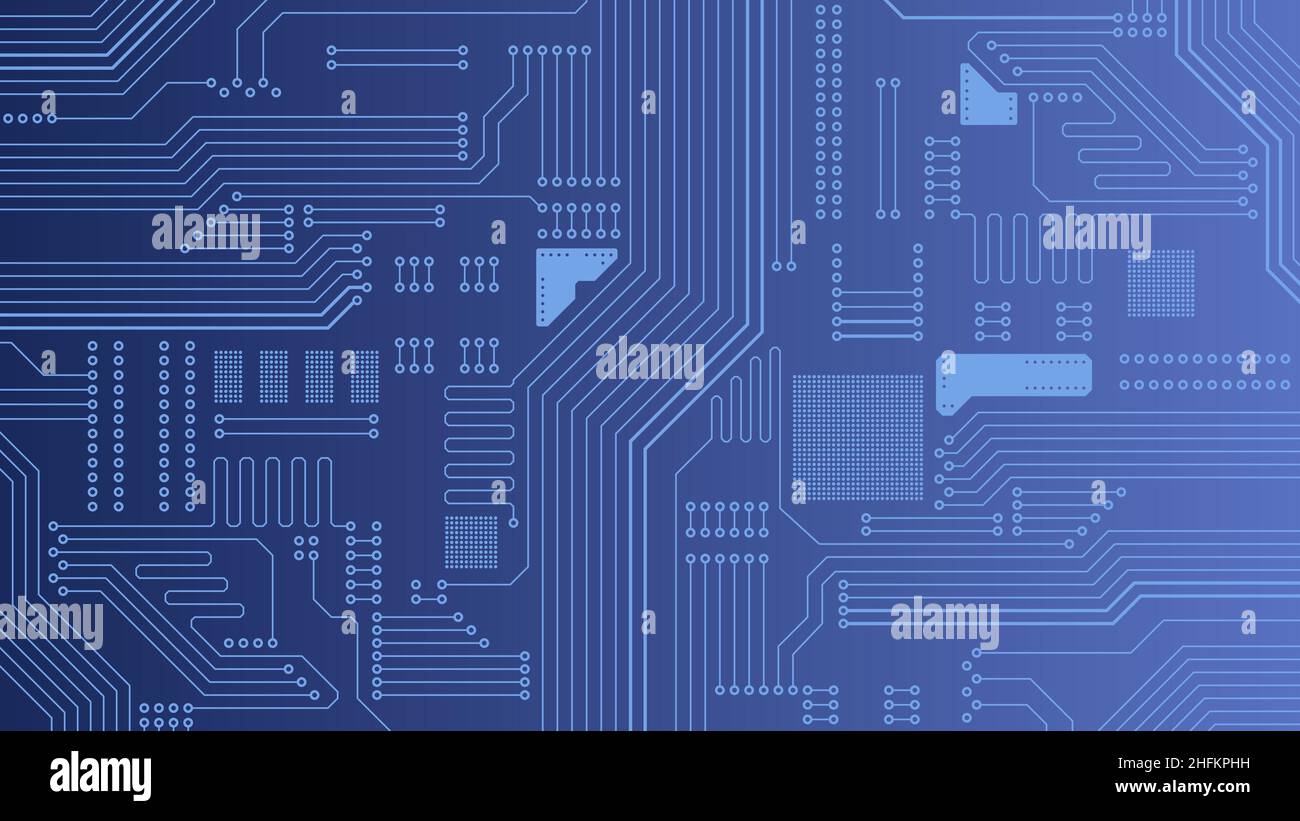 Electronic circuit board blue texture. Technology design abstract ...