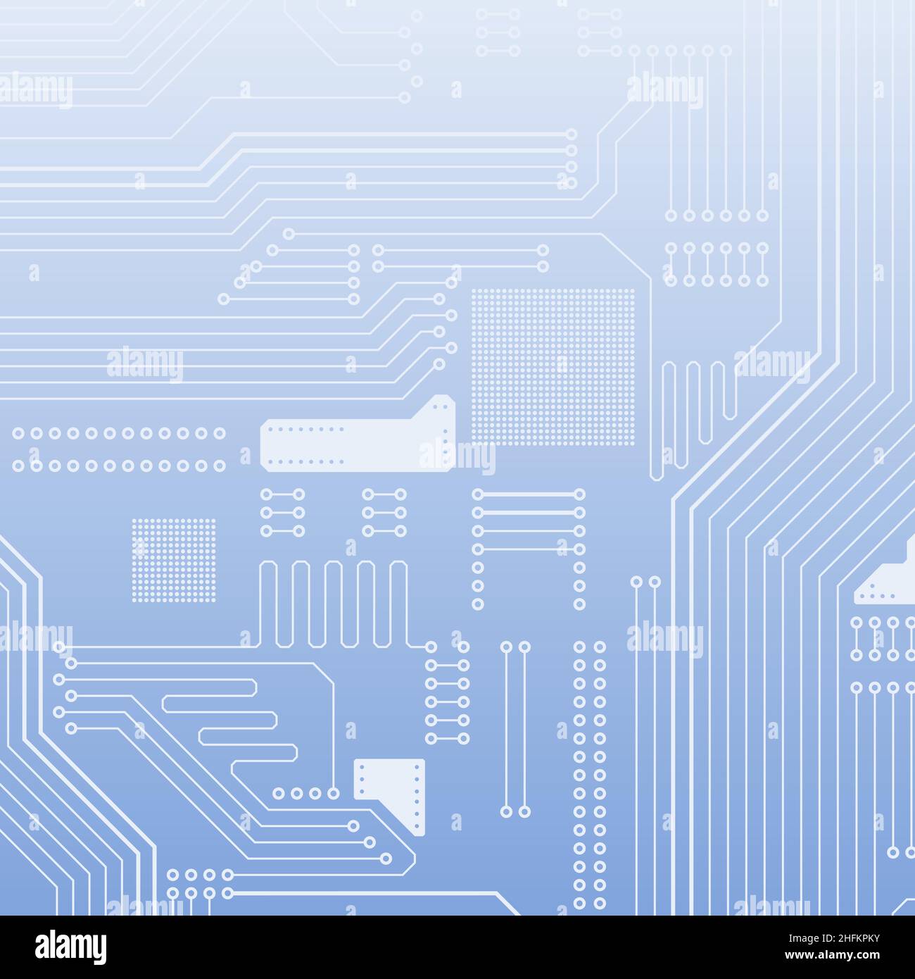 Abstract circuit board tech background. Electronic PCB blue vector ...