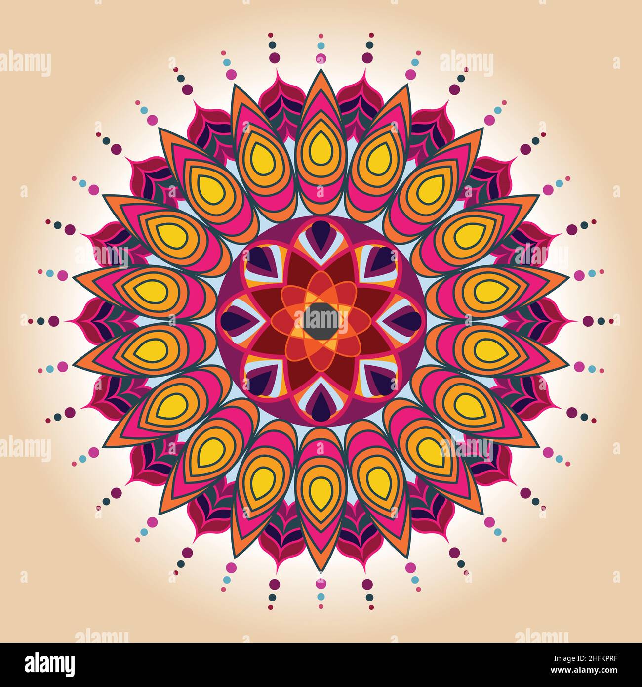 Colorful mandala hi-res stock photography and images - Alamy