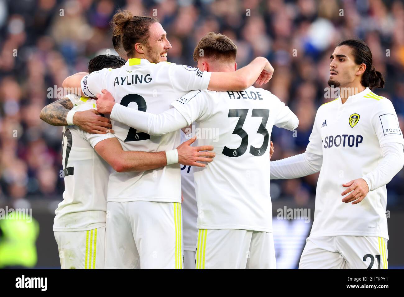 Luke Ayling Celebrates Goal High Resolution Stock Photography and ...