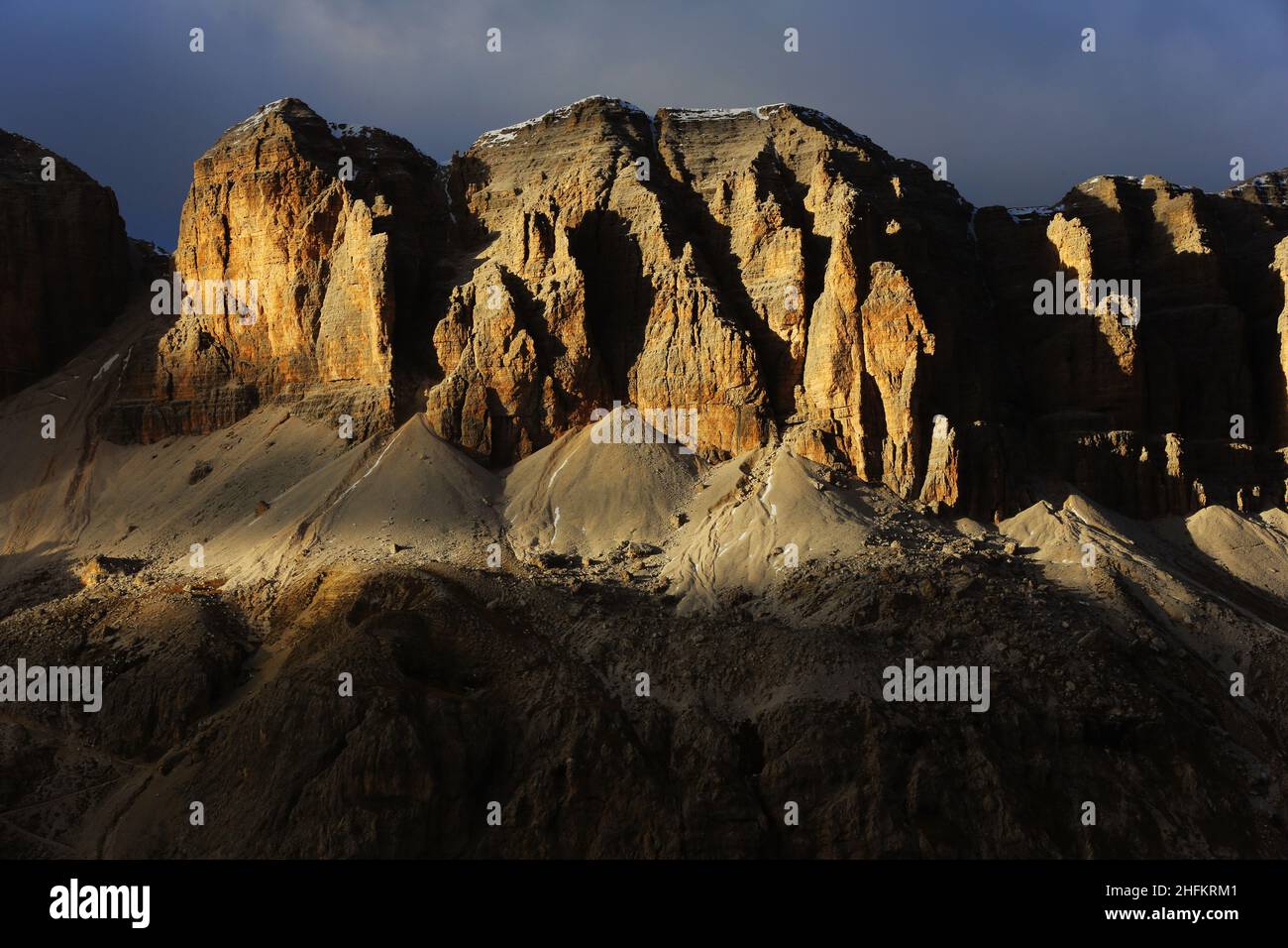 'Südtirol, Alpen, Dolomiten, Wilde, Rauhe Felsen des Sella Massiv bei ...