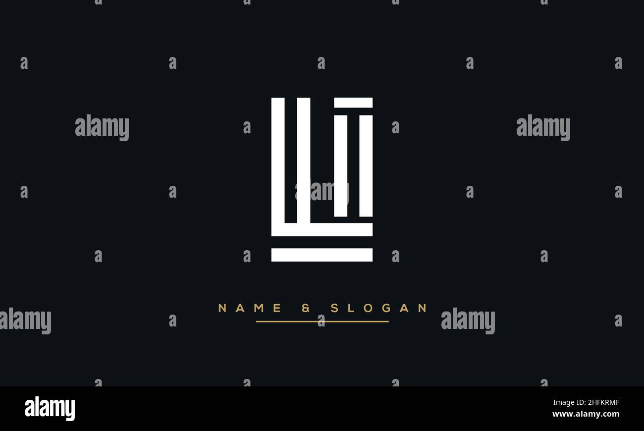 Modern abstract letter LI, IL logo design. Minimal LI, IL initial based ...