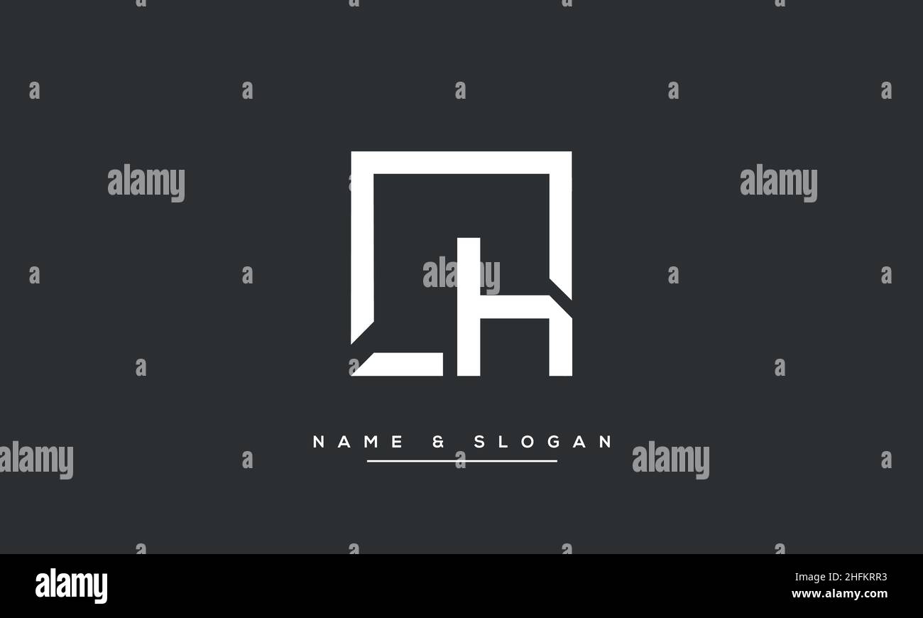 Modern abstract letter LH, HL logo design. Minimal LH, HL initial based ...