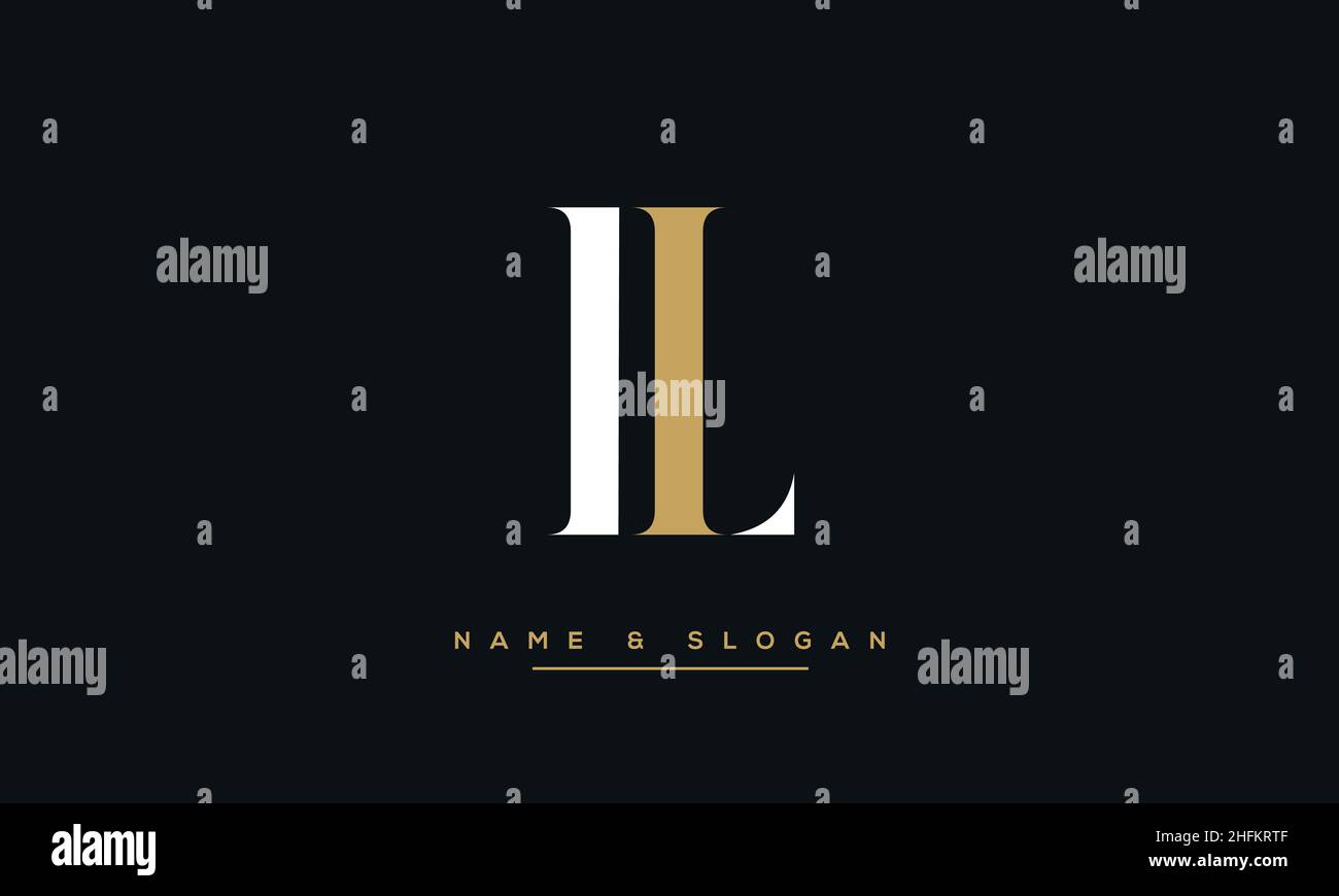 Modern abstract letter LI, IL logo design. Minimal LI, IL initial based ...