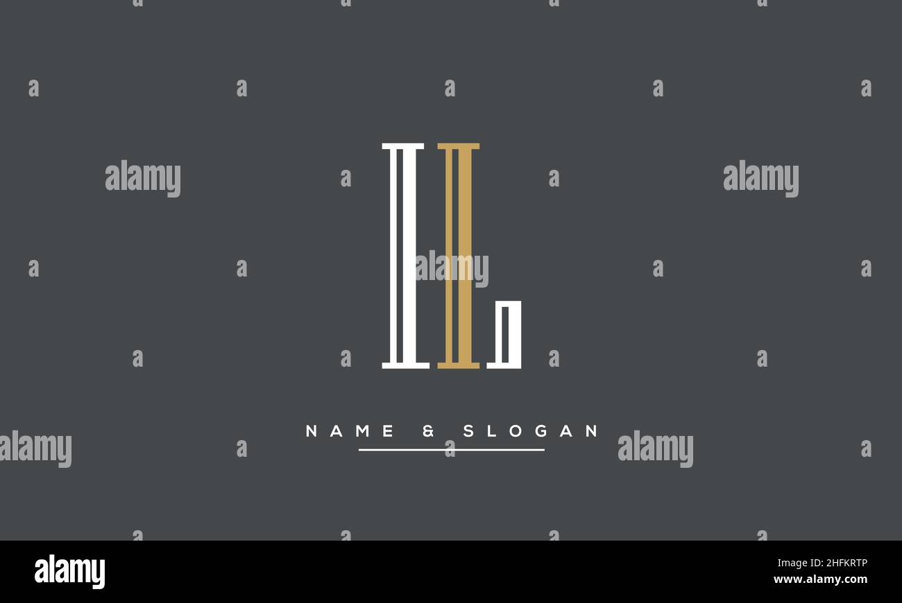 Modern abstract letter LI, IL logo design. Minimal LI, IL initial based ...