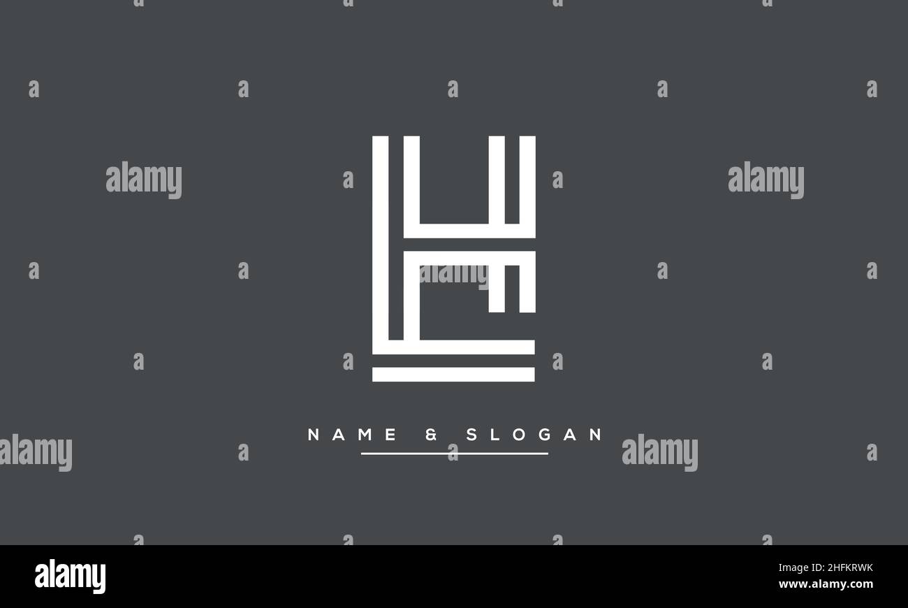 Modern abstract letter LH, HL logo design. Minimal LH, HL initial based ...