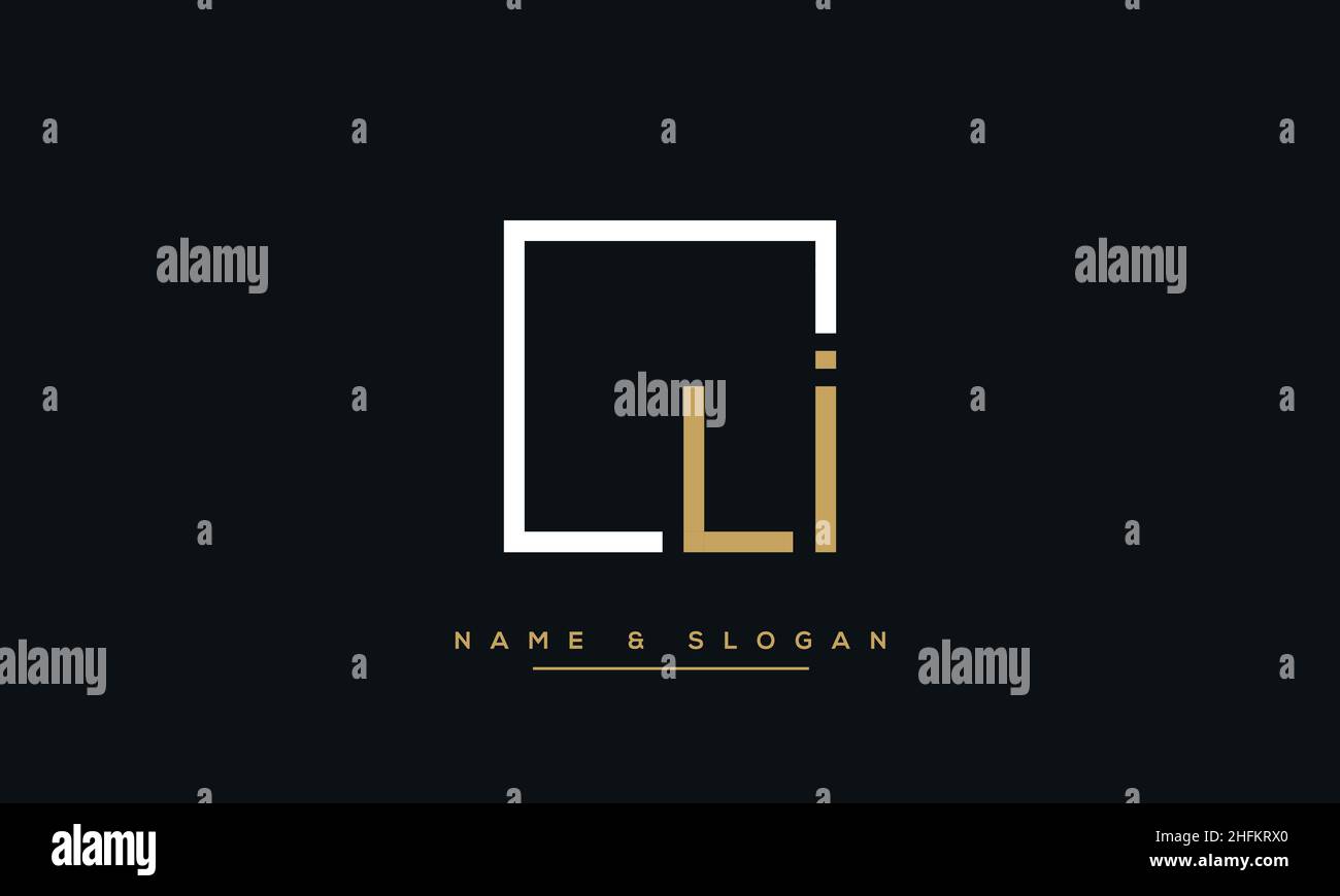 Modern abstract letter LI, IL logo design. Minimal LI, IL initial based ...