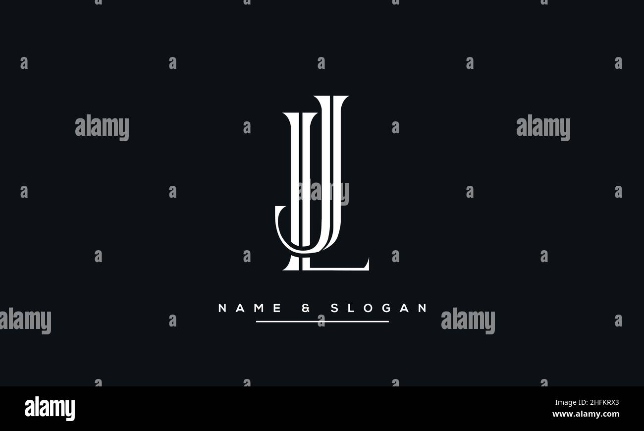 Modern abstract letter LJ, JL logo design. Minimal LJ, JL initial based ...