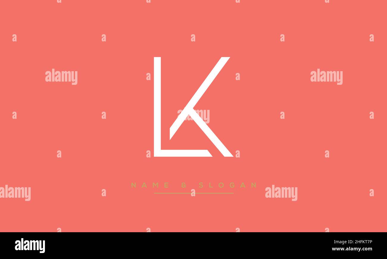 Modern Abstract Letter Lk Kl Logo Design Minimal Lk Kl Initial Based