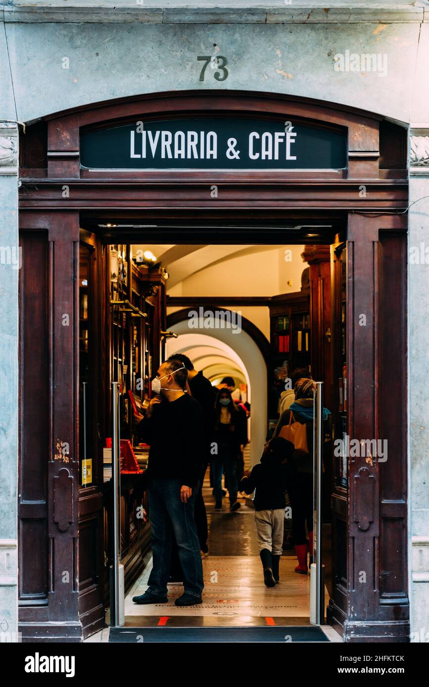 Entrance to Bertrand bookstore, which was inaugurated in 1732, in the ...