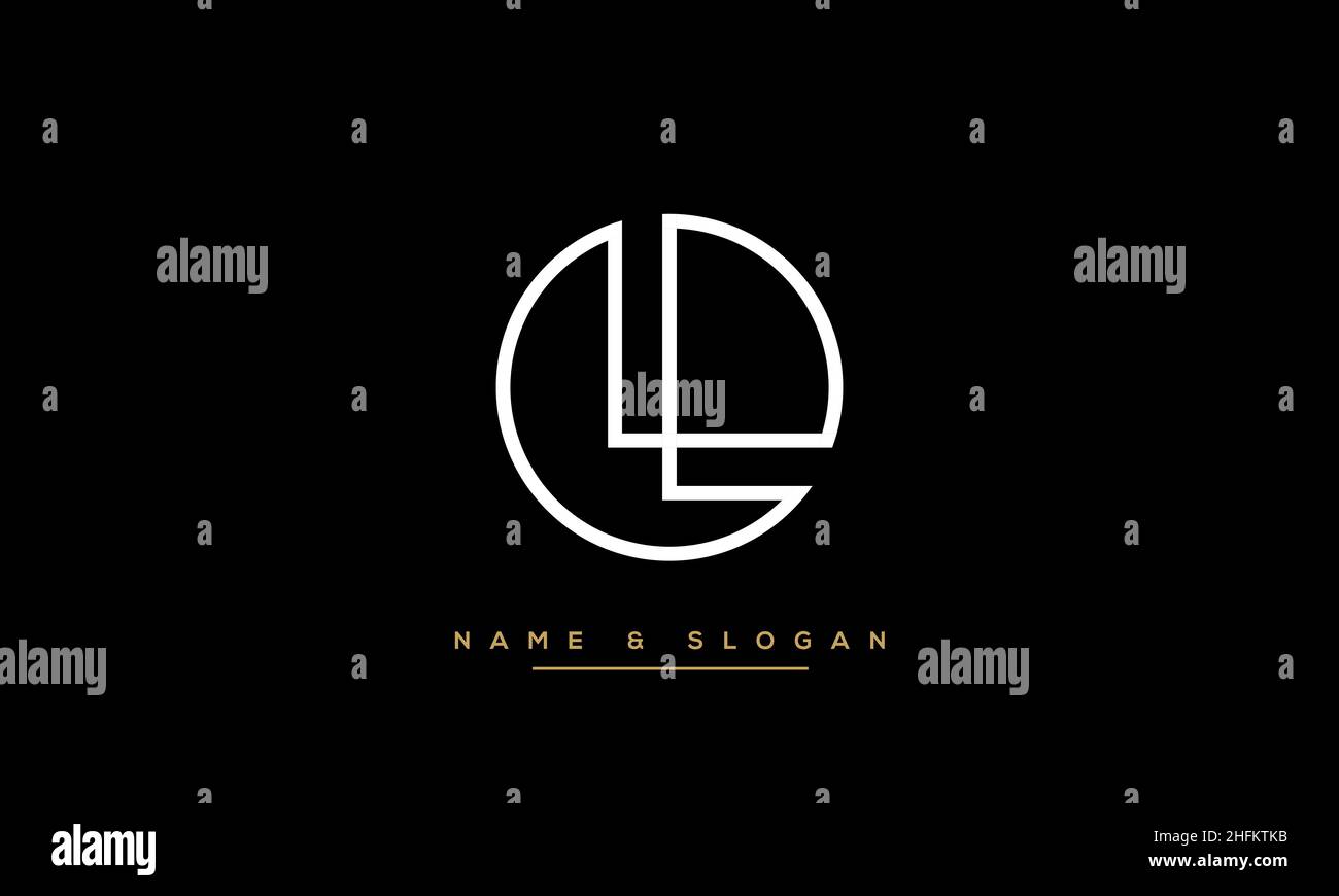 Modern abstract letter LL, L logo design. Minimal LL, L initial based ...