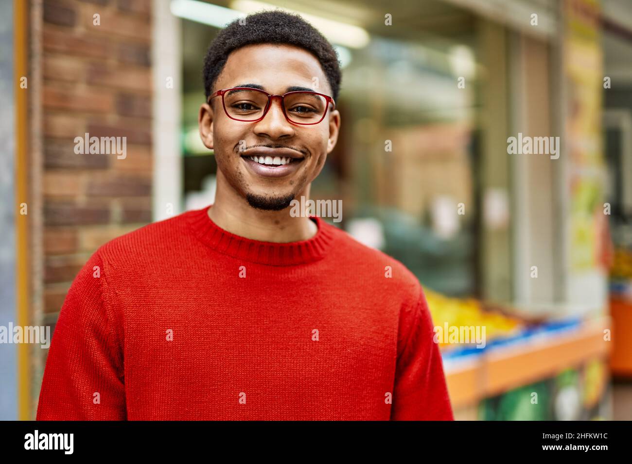 Handsome african american man outdoors Stock Photo - Alamy