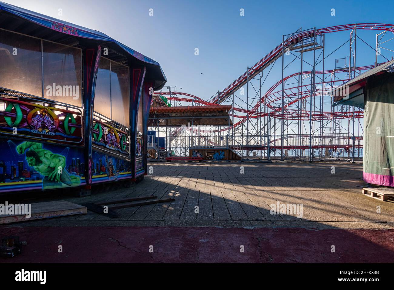 Clarence Pier Amusement Park, Southsea Portsmouth, Hampshire Stock ...