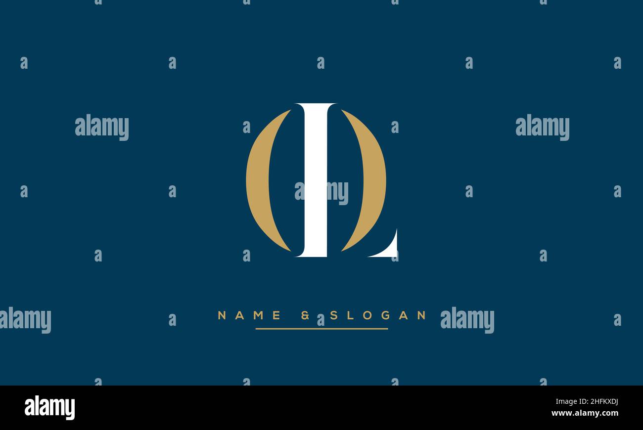 Modern abstract letter LO, OL logo design. Minimal LO, OL initial based icon vector Stock Vector ...