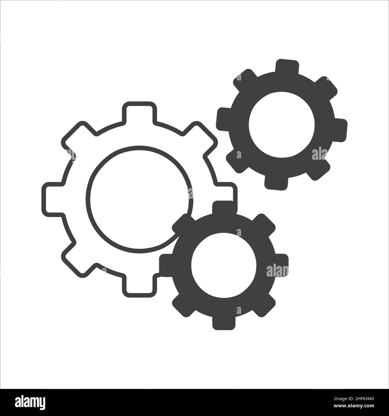 settings icon isolated vector illustration Stock Vector Image & Art - Alamy