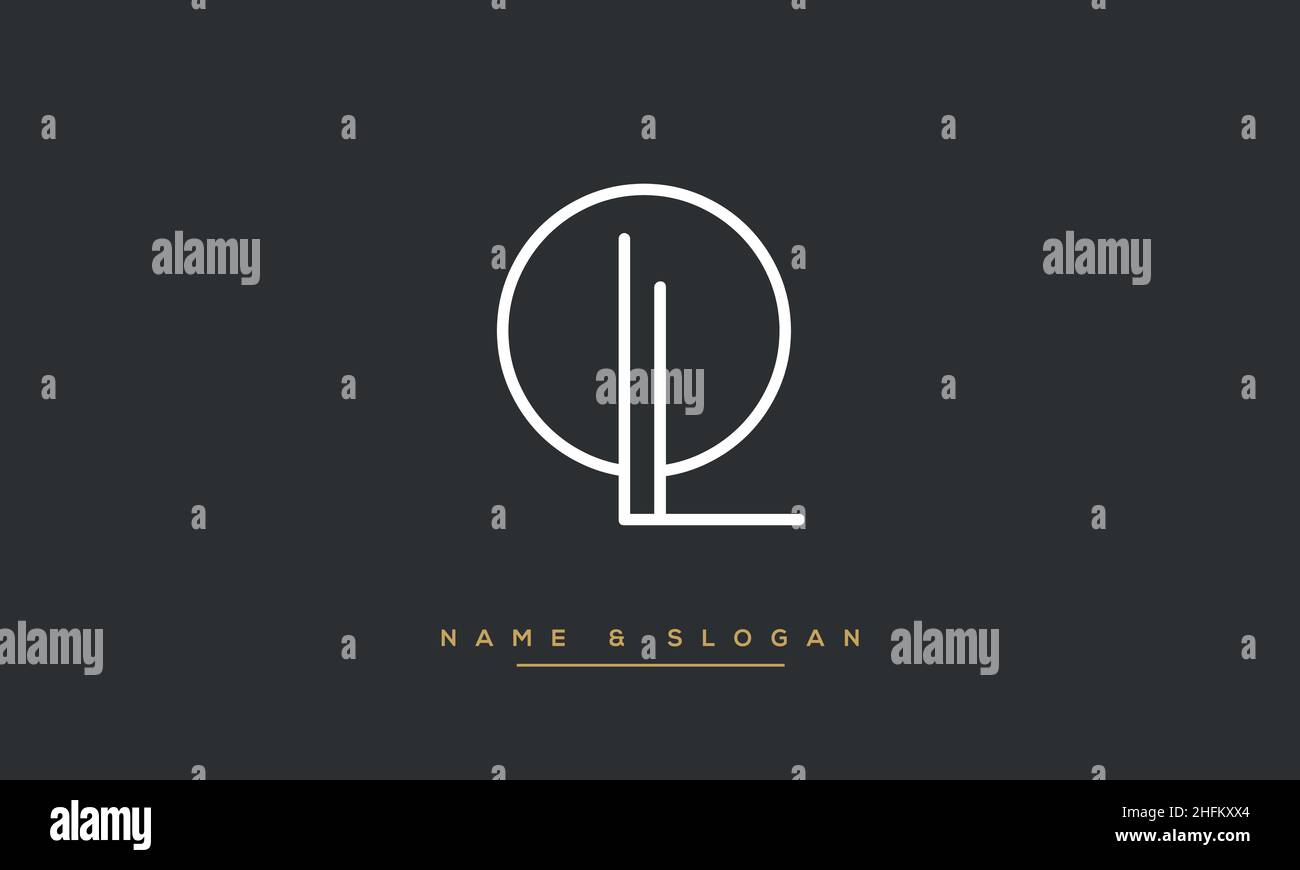 Modern abstract letter LO, OL logo design. Minimal LO, OL initial based ...