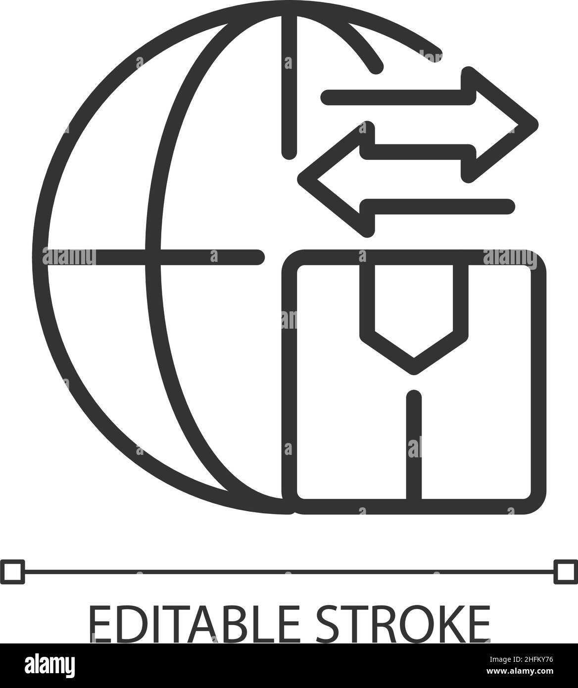 Goods import and export linear icon Stock Vector Image & Art - Alamy