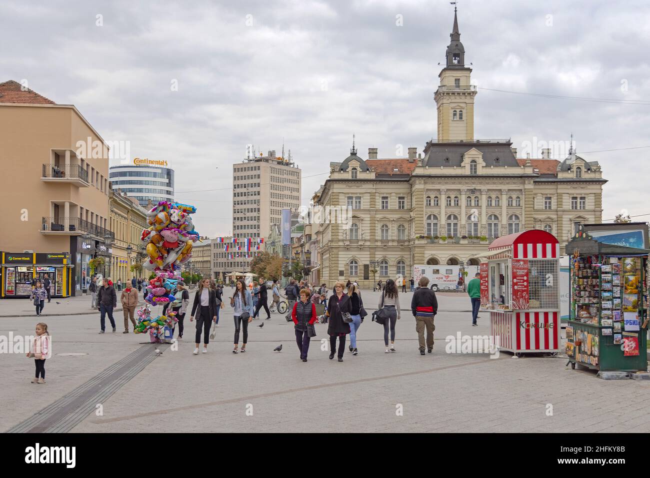 Novi Sad, Serbia - September 21, 2021: People Walking at Pedestrians ...