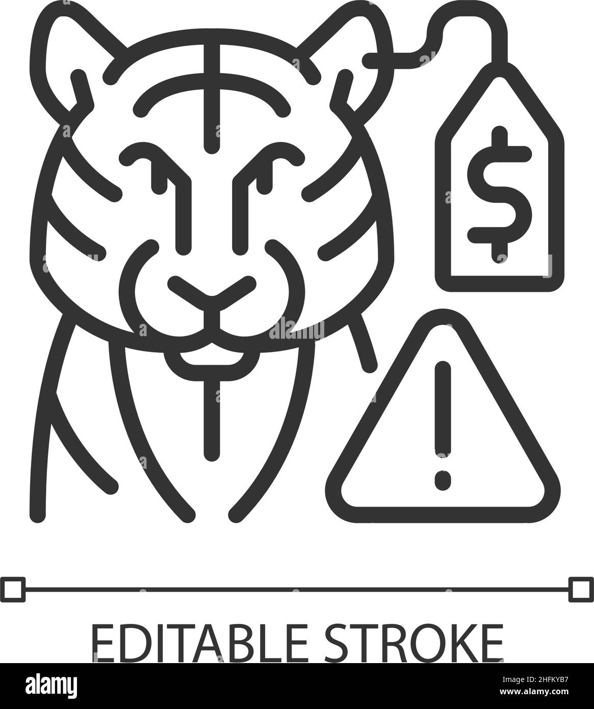 Wildlife smuggling linear icon Stock Vector Image & Art - Alamy
