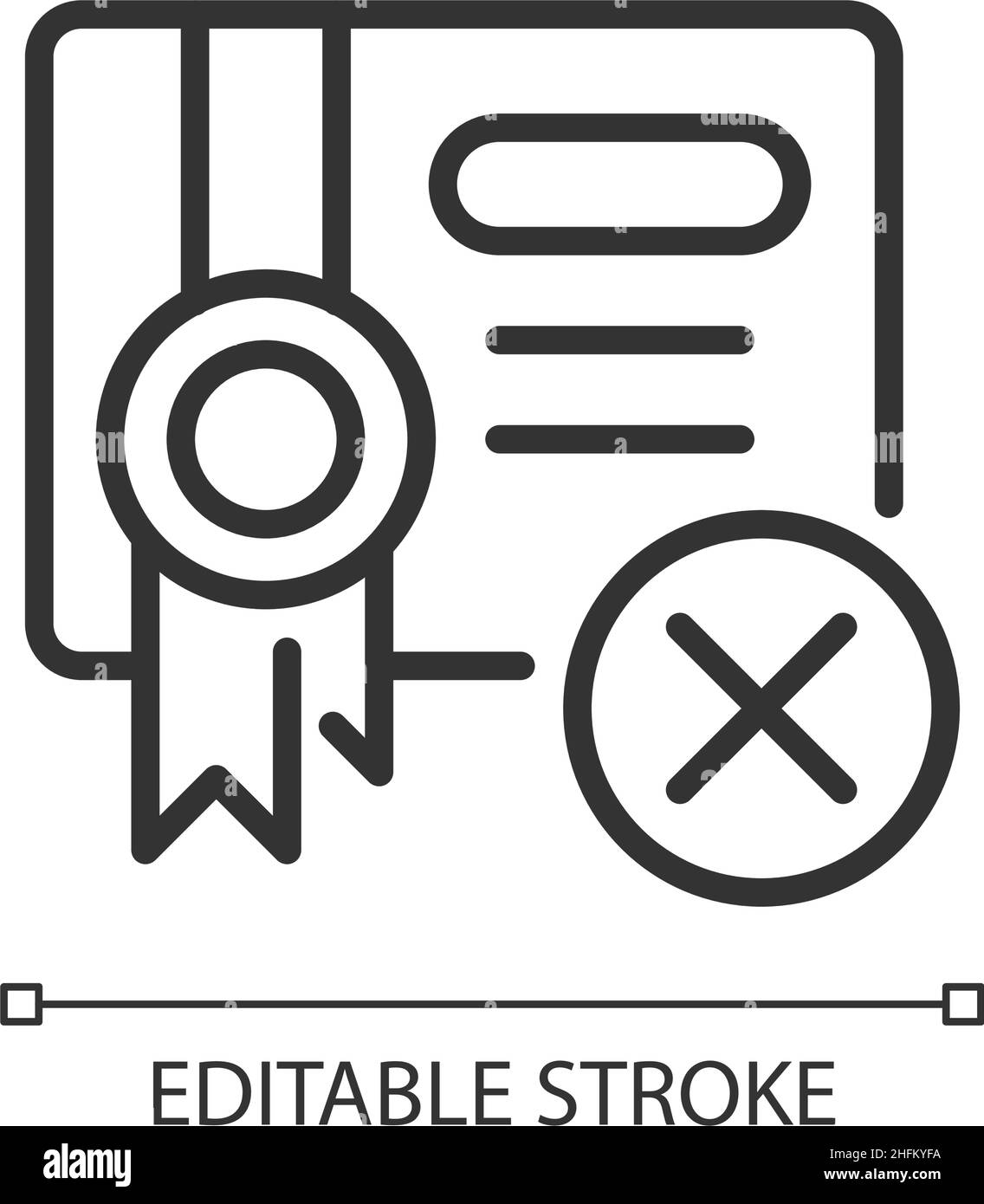 Submission decline linear icon Stock Vector Image & Art - Alamy