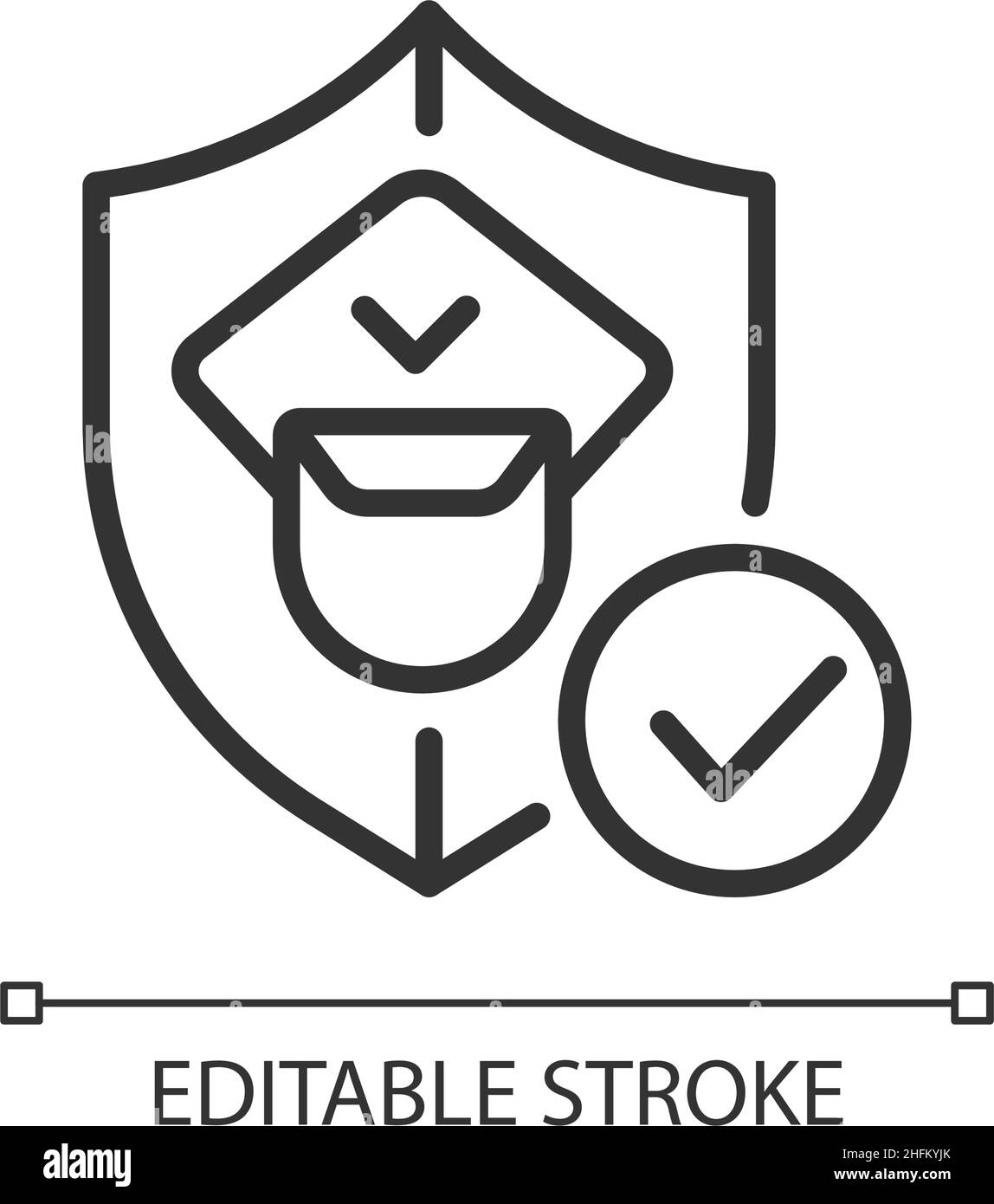 Customs officer linear icon Stock Vector Image & Art - Alamy