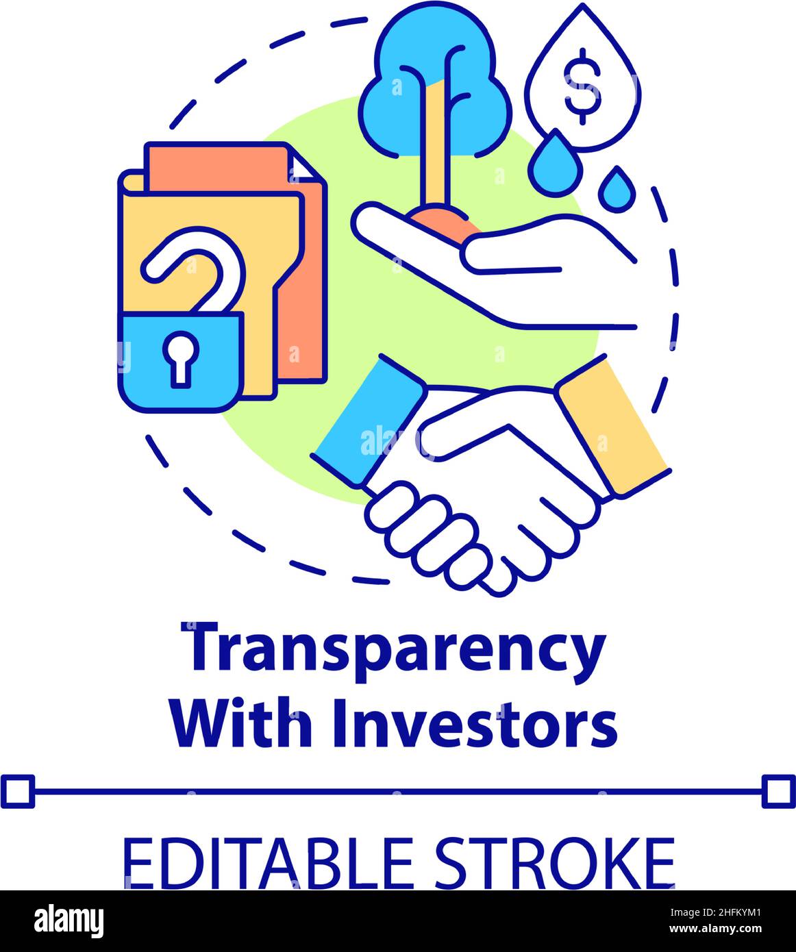 Transparency with investors concept icon Stock Vector Image & Art - Alamy