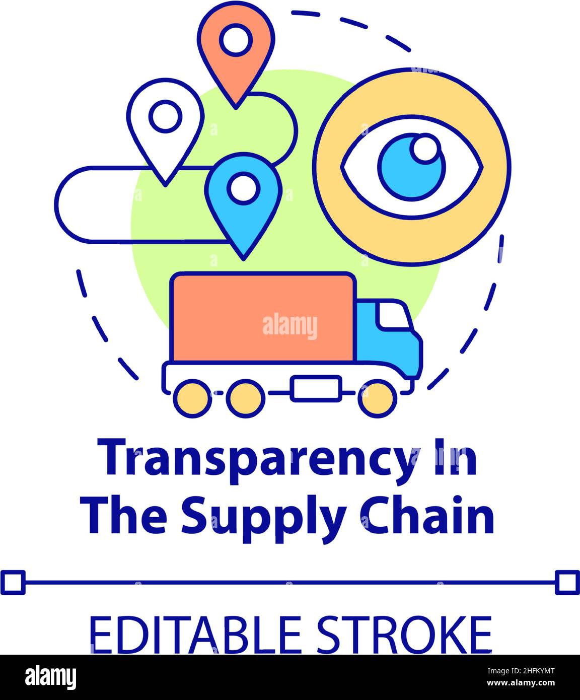 Transparency in supply chain concept icon Stock Vector Image & Art - Alamy