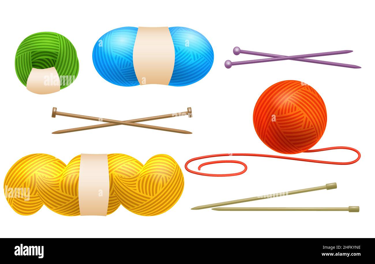 Yarn rolls Stock Vector Images - Alamy