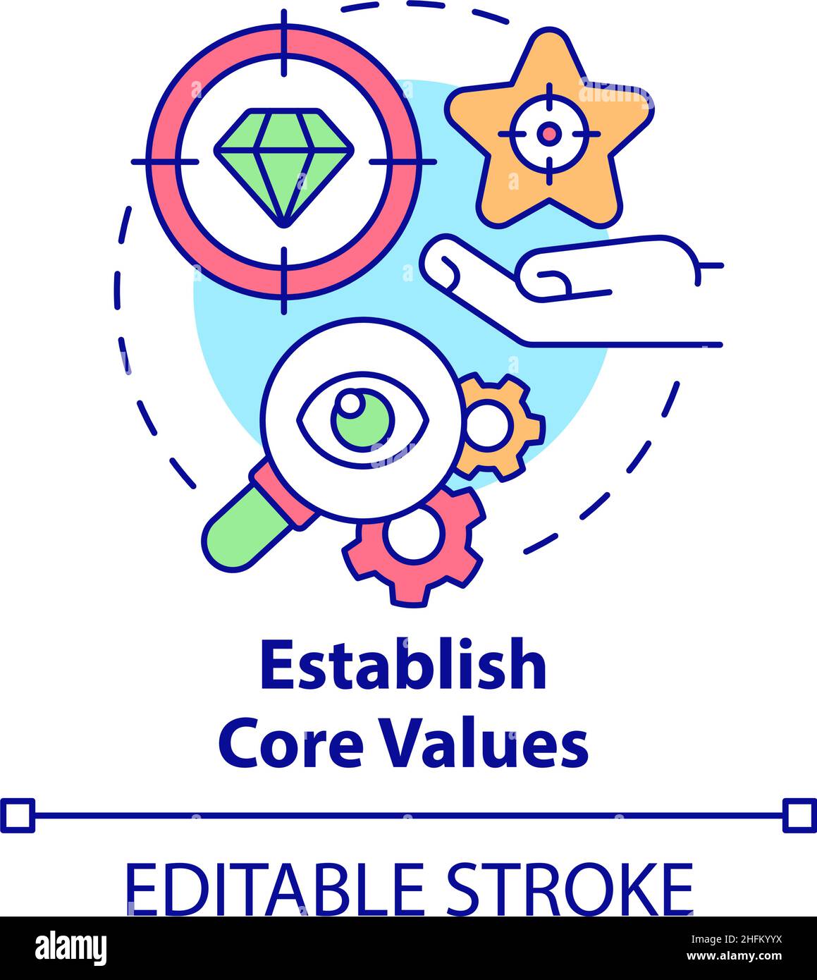 Establish core values concept icon Stock Vector Image & Art - Alamy