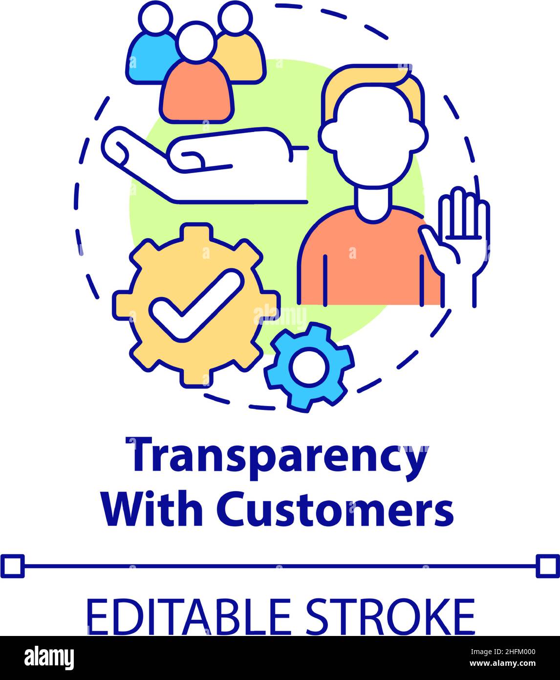 Transparency with customers concept icon Stock Vector Image & Art - Alamy