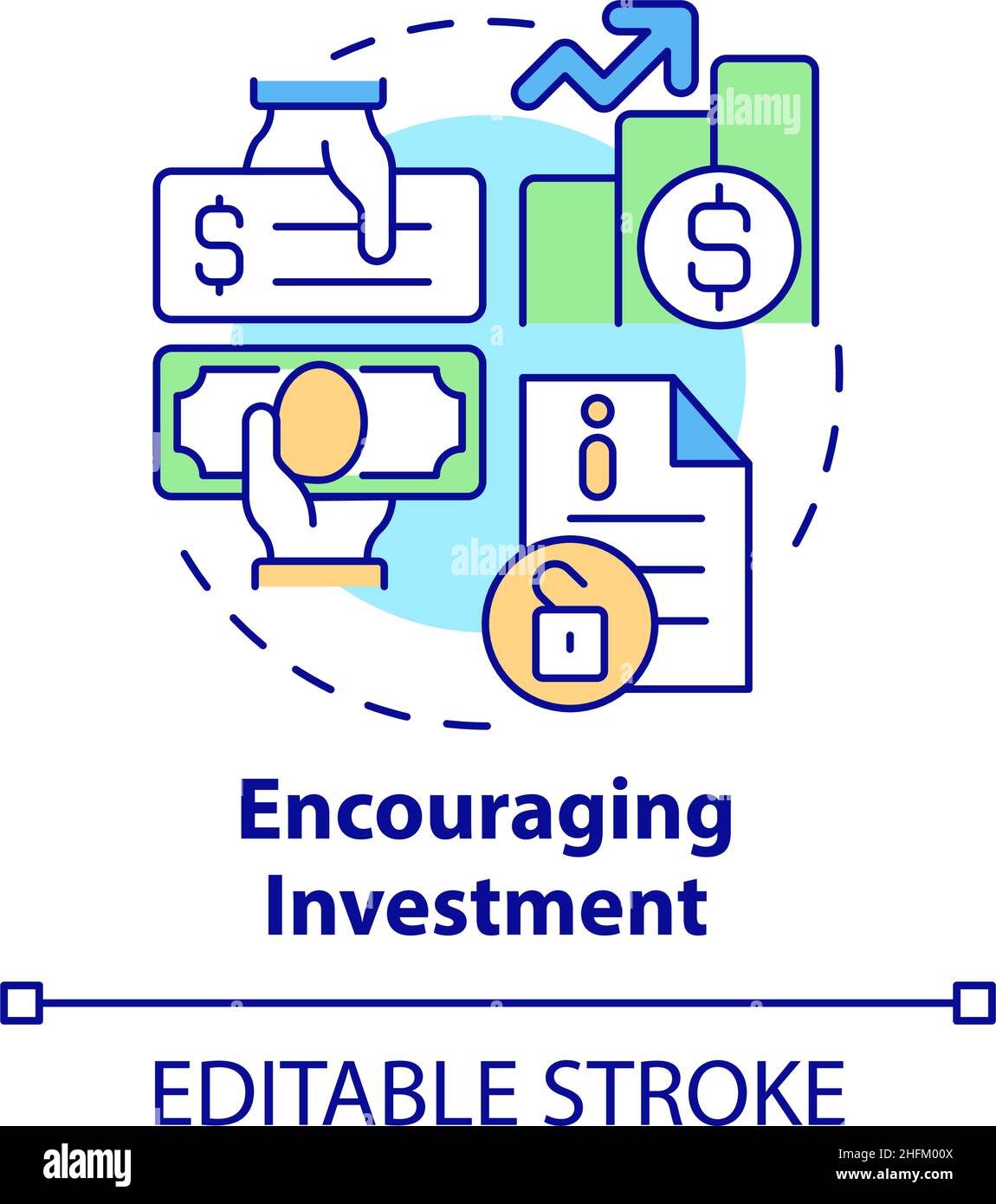 Encouraging investment concept icon Stock Vector Image & Art - Alamy