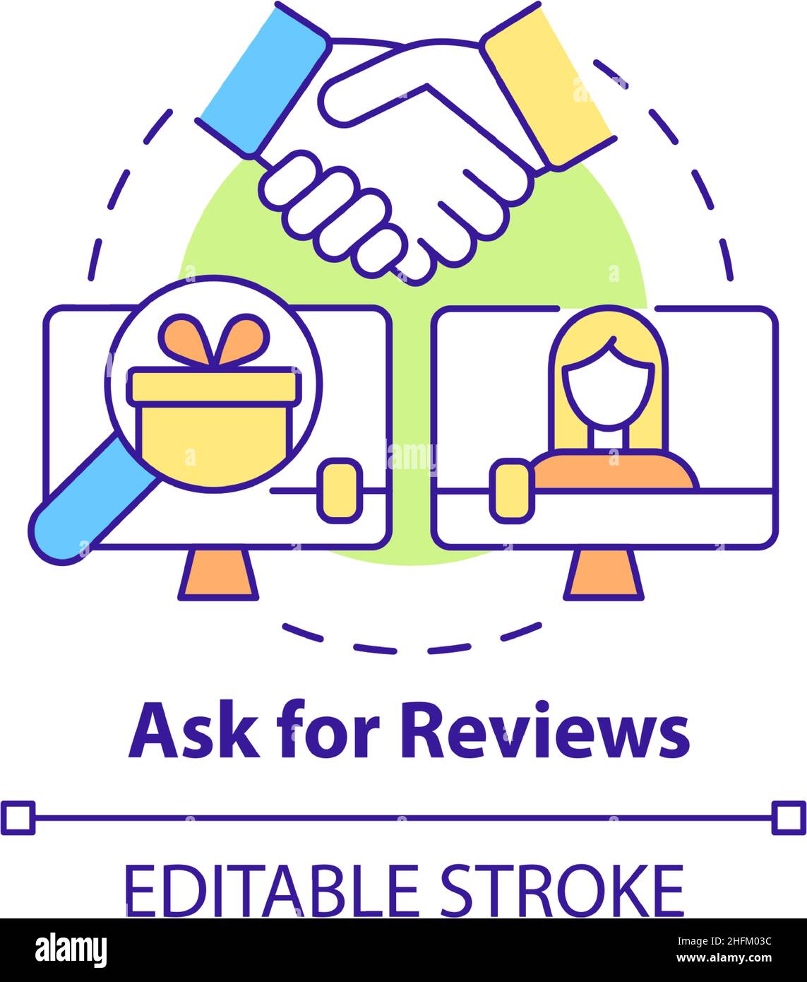 Ask for reviews concept icon Stock Vector Image & Art - Alamy