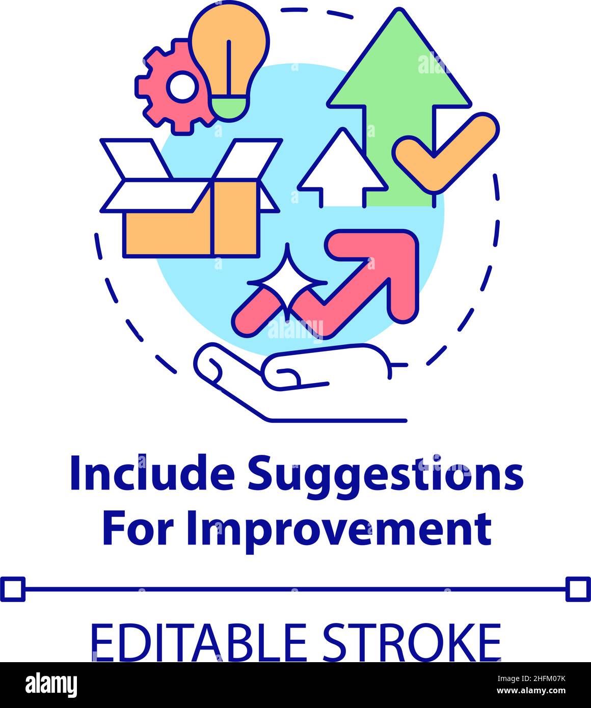 Include suggestions for improvement concept icon Stock Vector Image ...