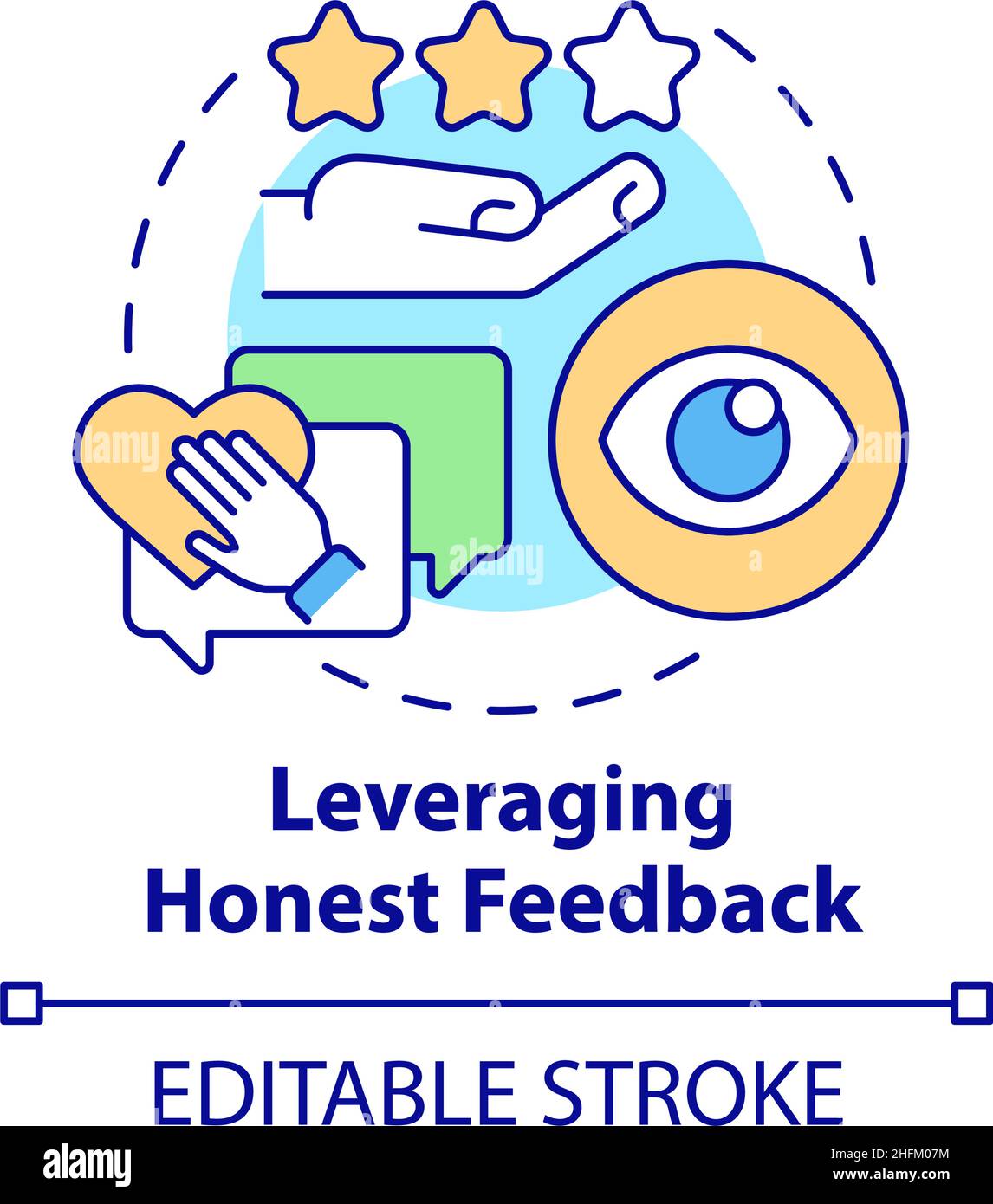 Leveraging honest feedback concept icon Stock Vector Image & Art - Alamy