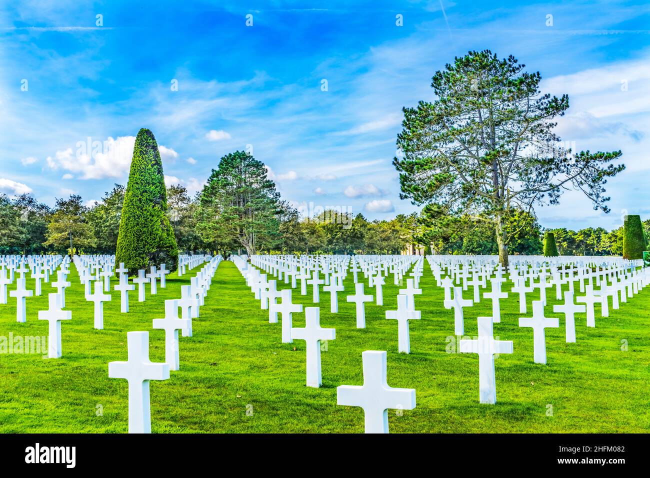 White Crosses Jewish Stars American Military World War 2 Cemetery ...