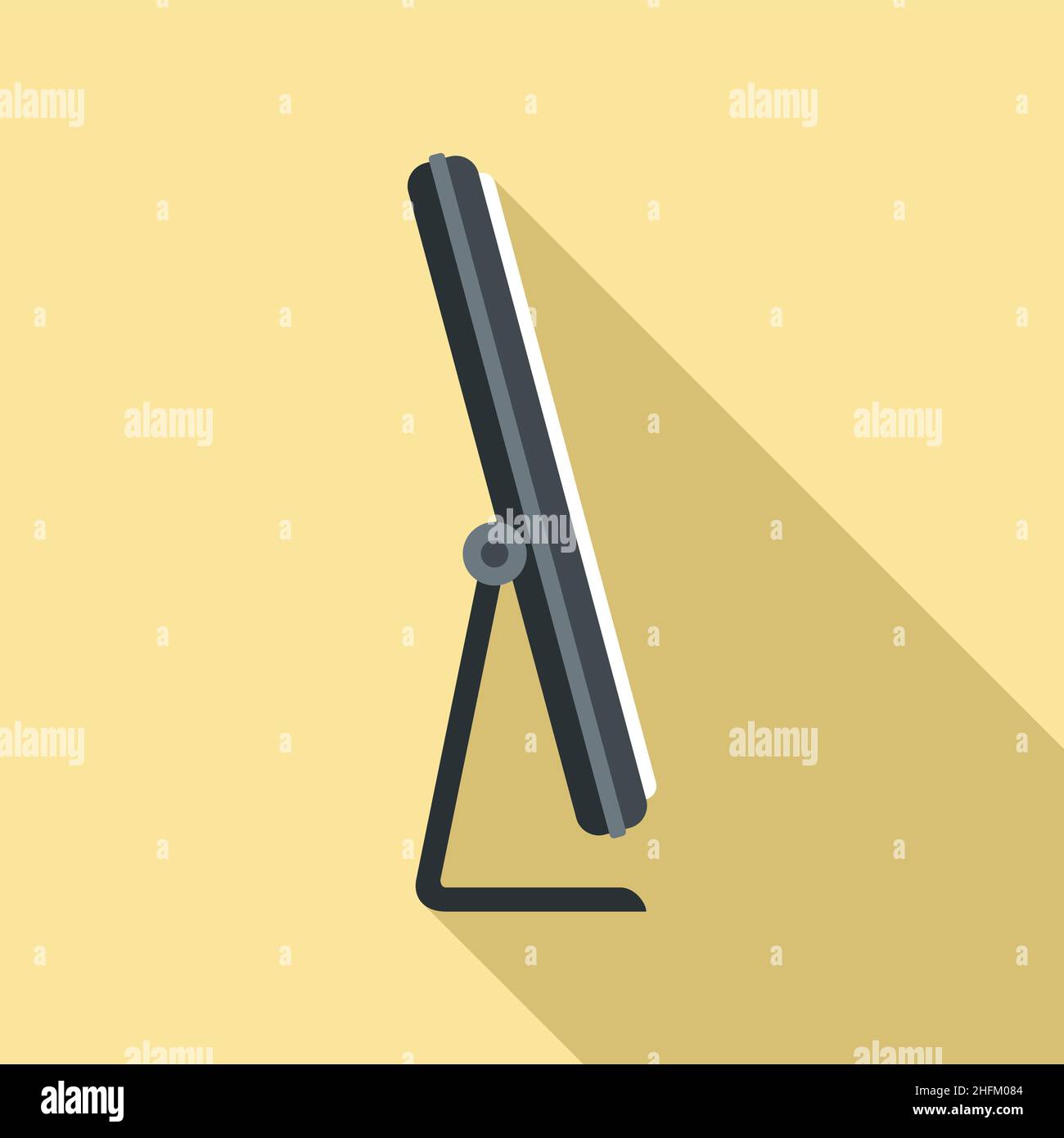 Side view monitor icon flat vector. Computer screen. Desktop display Stock Vector Image & Art ...