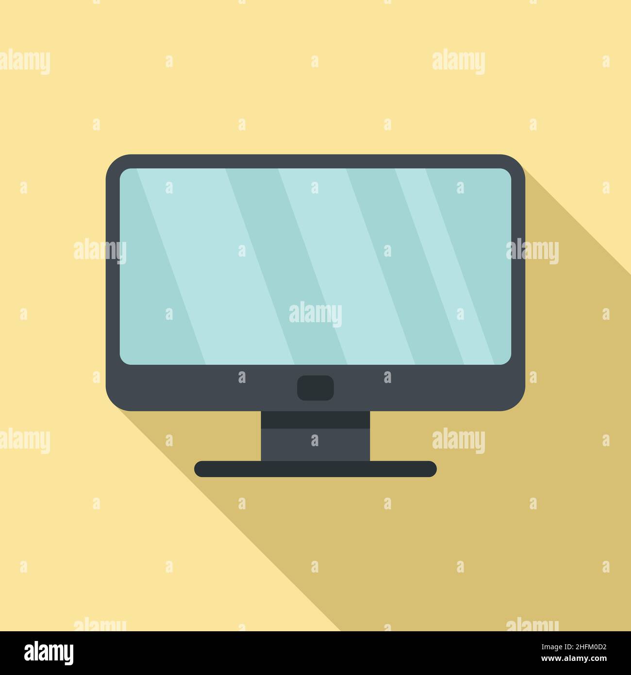 Lcd monitor icon flat vector. Computer screen. Modern display Stock Vector Image & Art - Alamy