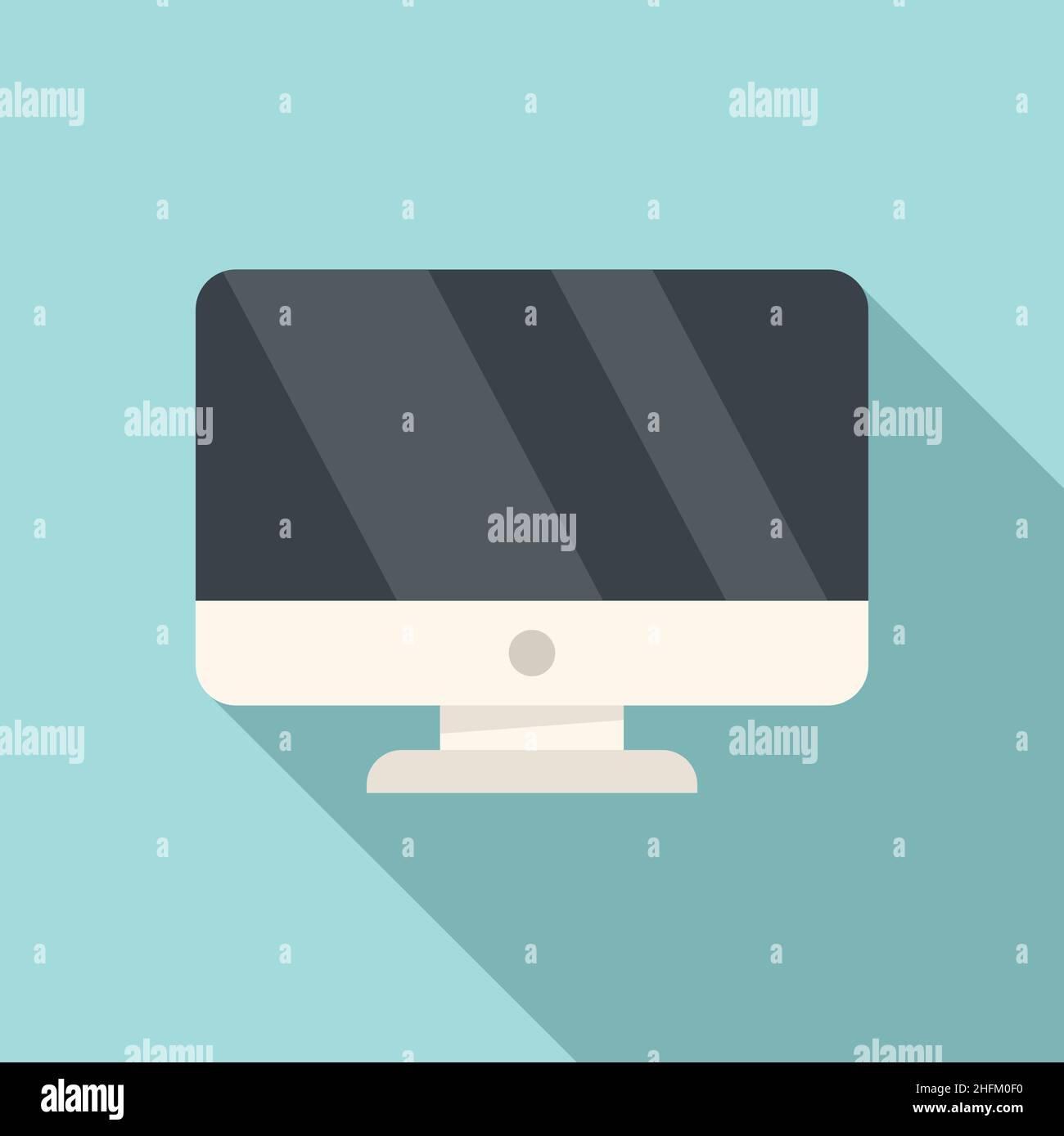 Monitor interface icon flat vector. Screen computer. Modern display ...