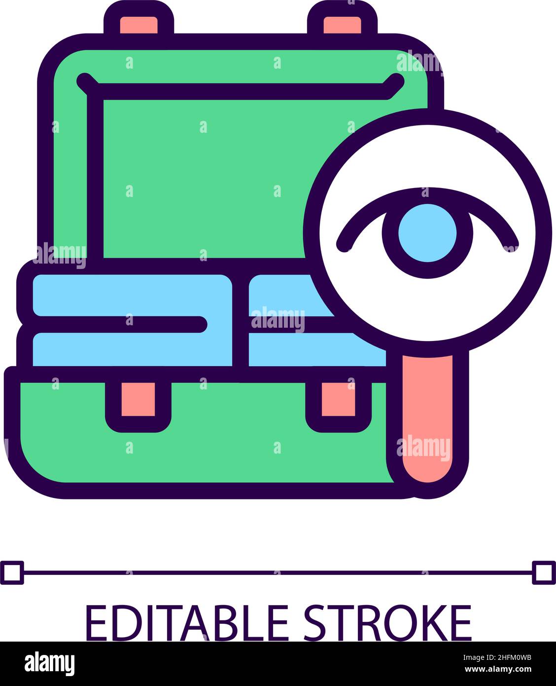 Baggage checks RGB color icon Stock Vector Image & Art - Alamy