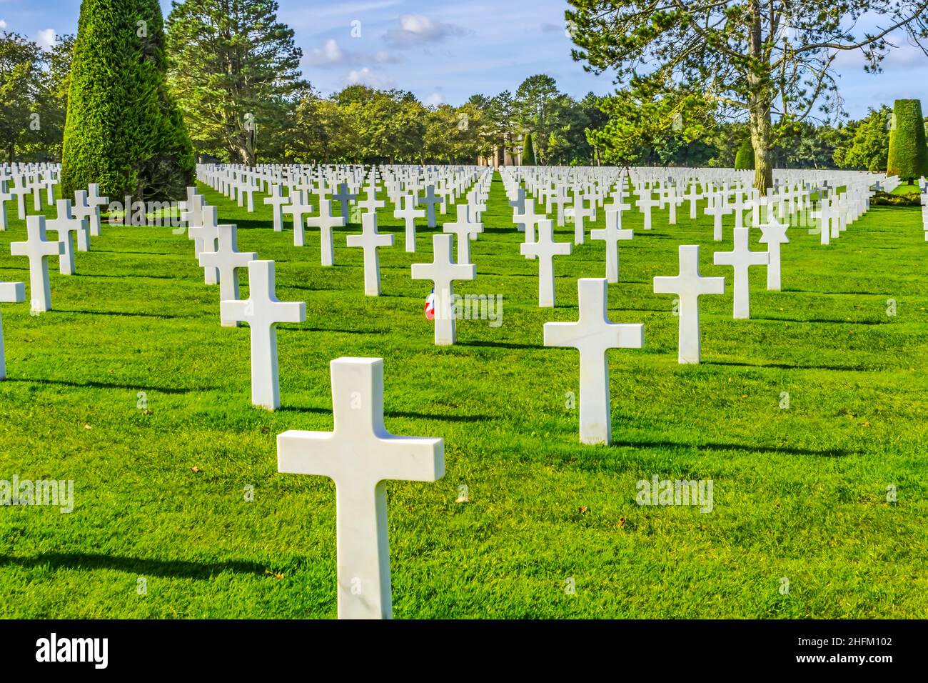 White Crosses Jewish Star American Military World War 2 Cemetery ...