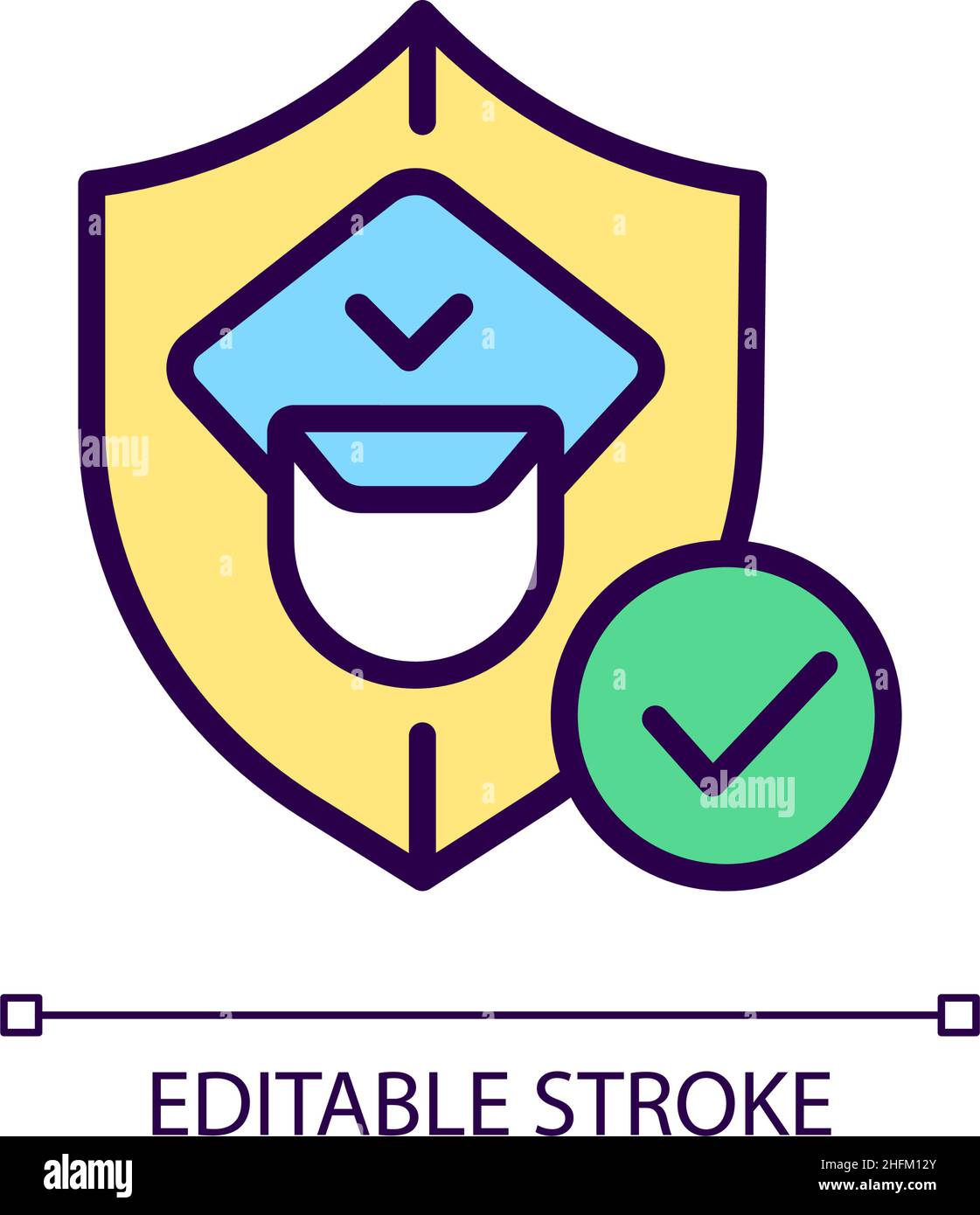 Customs officer RGB color icon Stock Vector Image & Art - Alamy