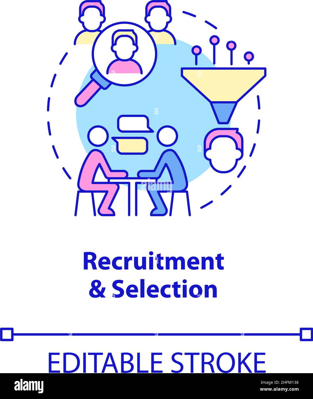 Recruitment and selection concept icon Stock Vector Image & Art - Alamy