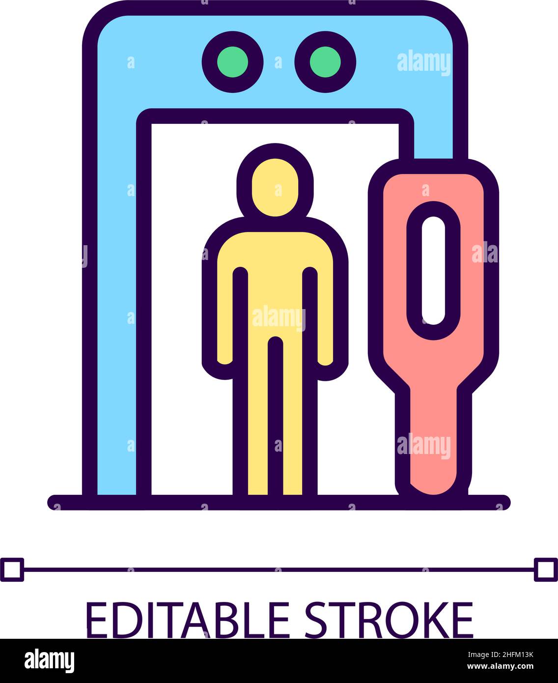 Airport border security RGB color icon Stock Vector Image & Art - Alamy